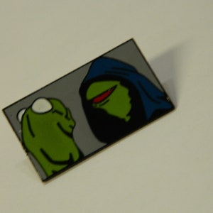 Kermit the Frog Stylized Lapel Pin - Fun Style Kermit Meme Shaped ...