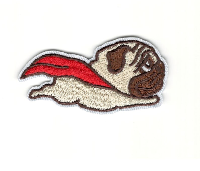 Cute Super Pug Patch Cartoon Animal Kids Iron-on Embroidered - Etsy