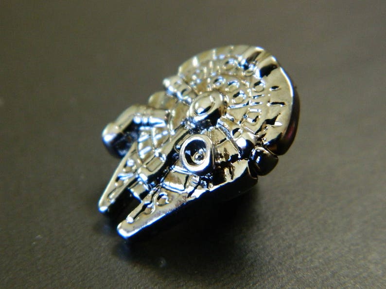 Small Silver Star Wars Millennium Falcon Lapel Pin Hans Solo | Etsy