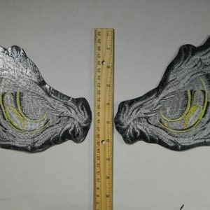 Large Set Furry Monster Eyes Iron-on Embroidered Patch -yellow & White ...
