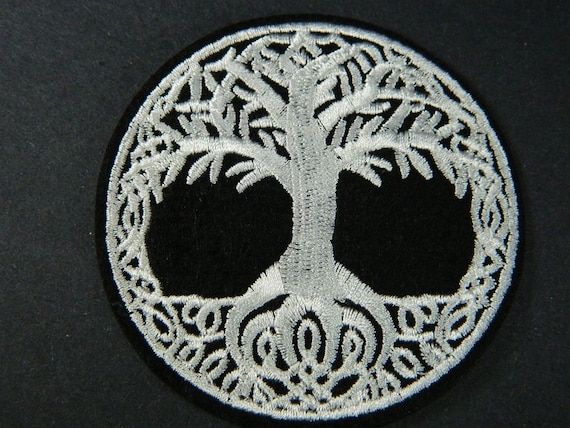 Rounded Tree of Life Embroidery Patch Clothing Iron-On | Etsy