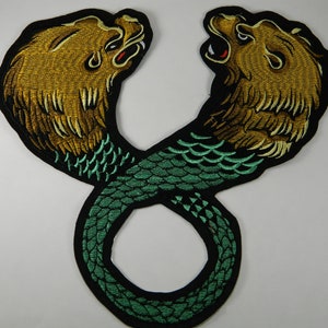 Large Open Chimeras Iron-on Embroidered Patch Chimeras - Etsy