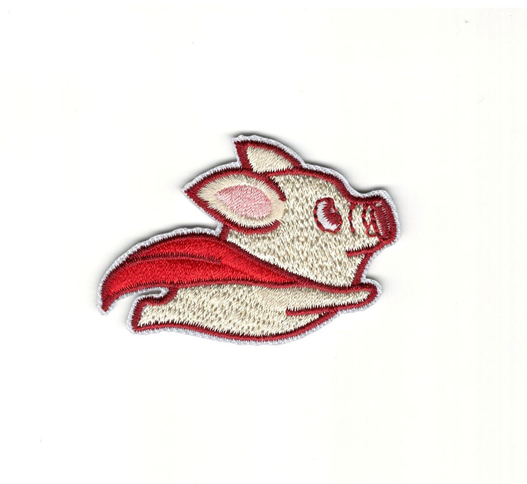 Cute Super Pig Patch - Cartoon Animal Kids Iron-on Embroidered Patch ...
