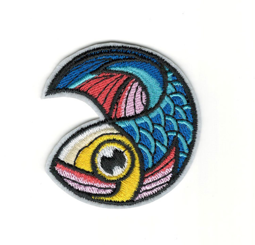 Rounded Rainbow Fish Costume Flair Embroidery Patch - Clothing ...