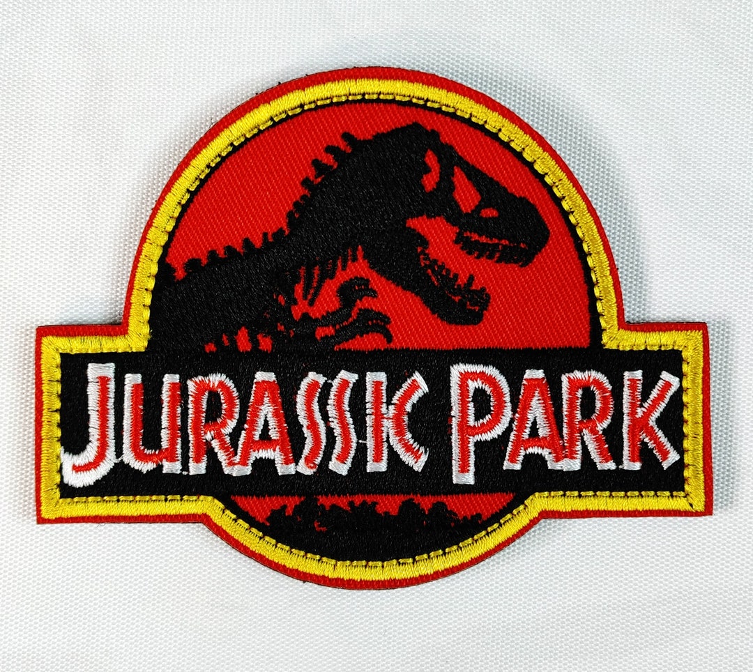 Jurassic Park Embroidery Patch - Hook & Loop Dinosaur Lovers Jurassic ...