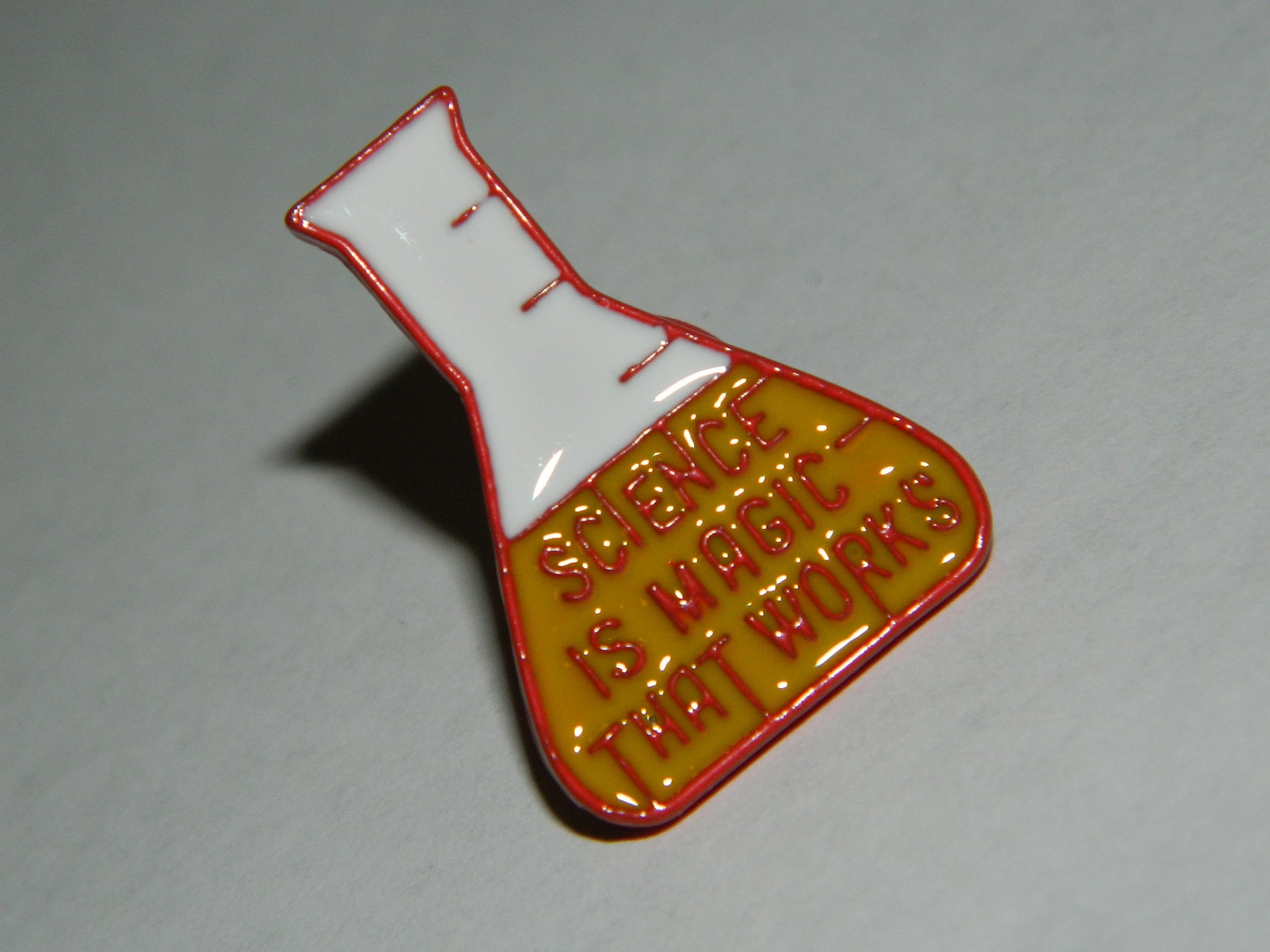 Science is Magic Stylized Lapel Pin Fun Flask Shaped Costume Flair ...