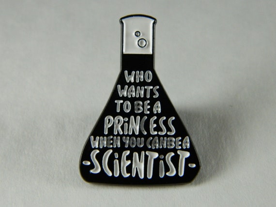 B&W Fun Flask / Beaker Stylized Lapel Pin who Wants to - Etsy
