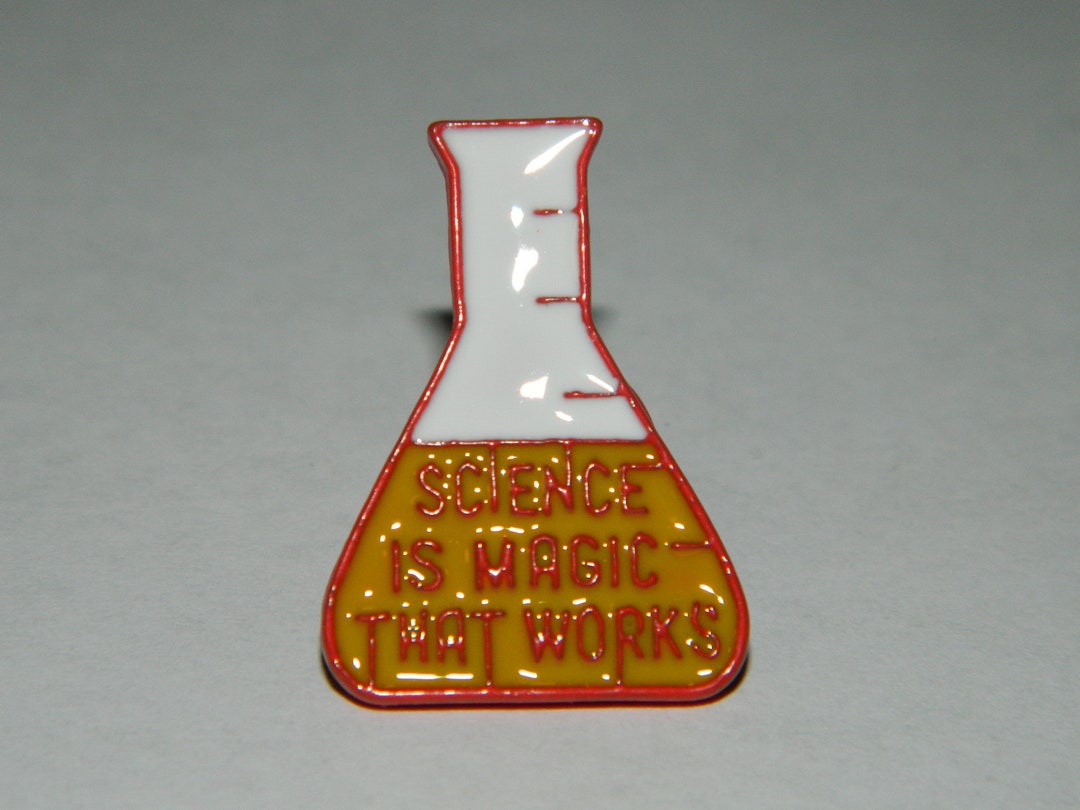 Science is Magic Stylized Lapel Pin - Fun Flask Shaped Costume Flair ...