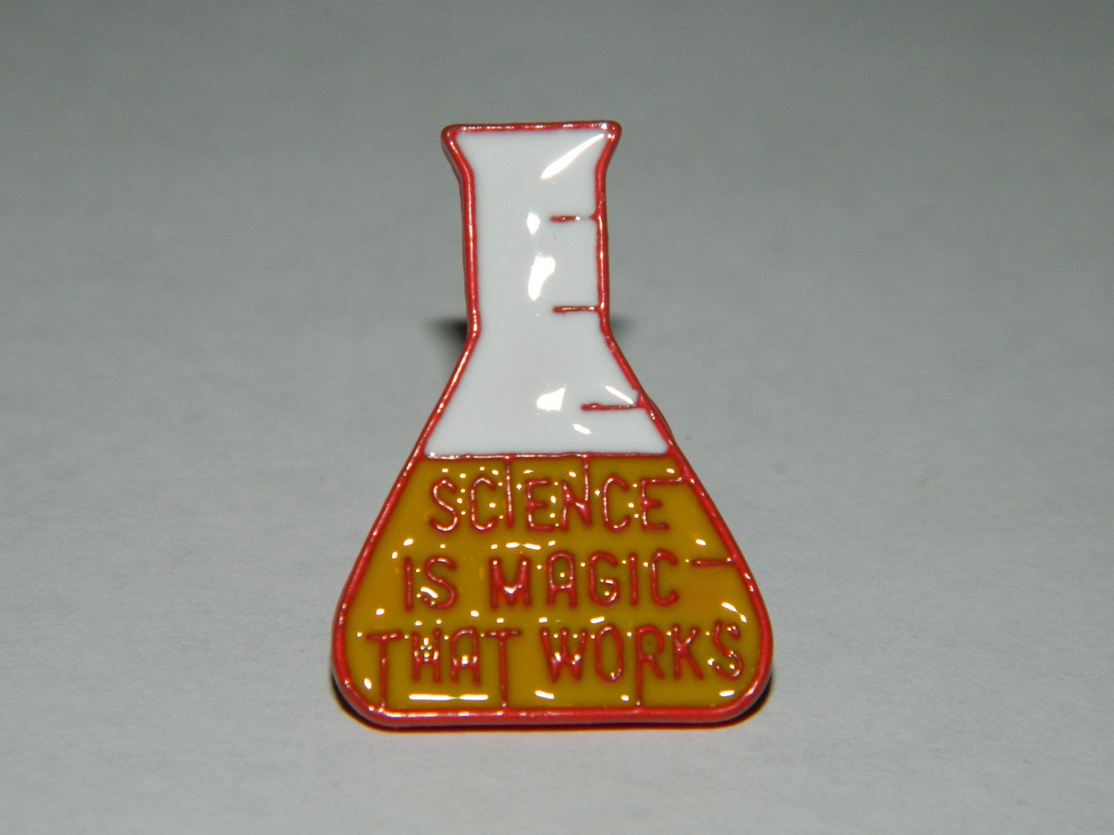 Science is Magic Stylized Lapel Pin Fun Flask Shaped Costume Flair ...