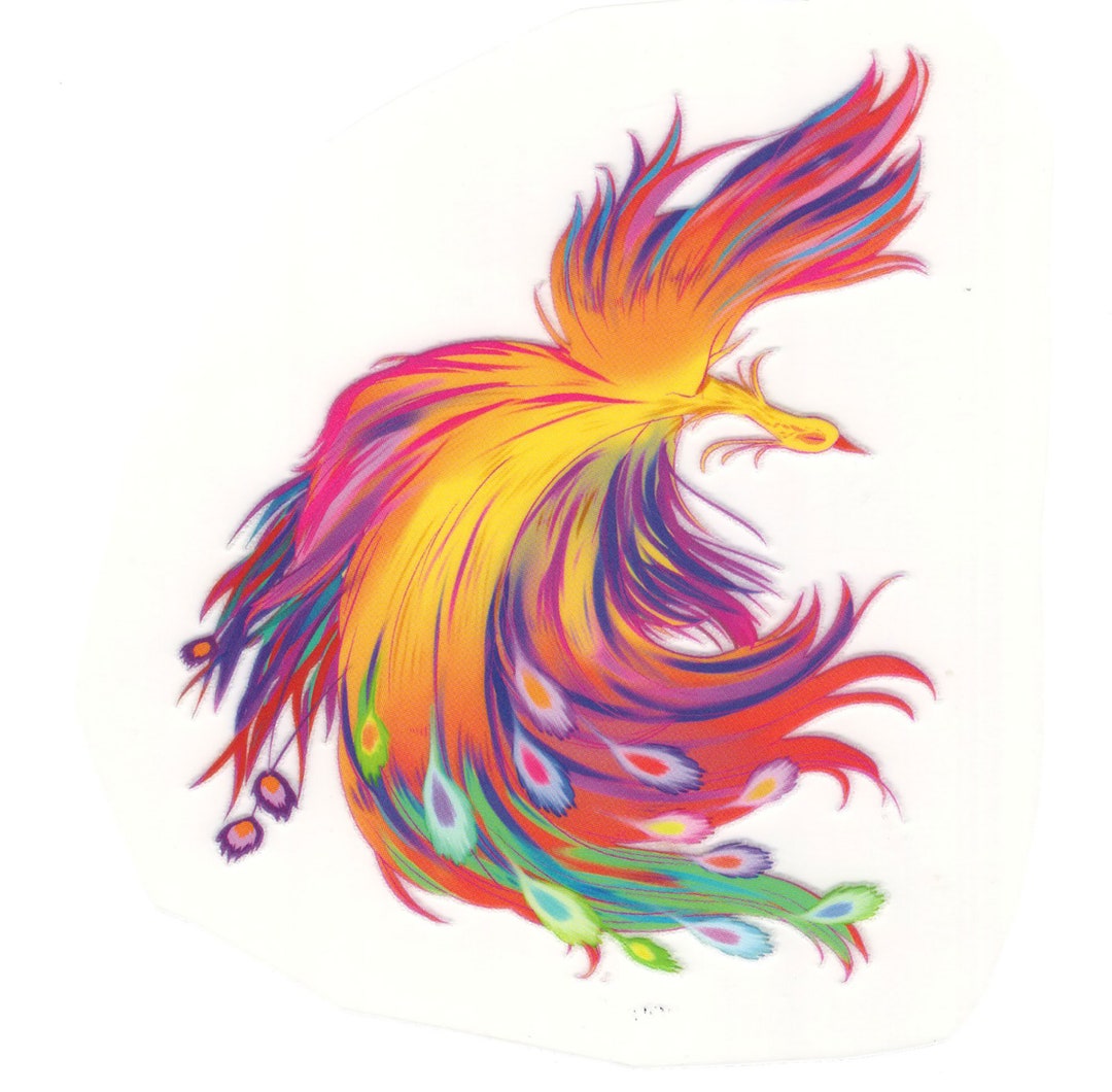2 Sizes Peacock Phoenix Transfer Patch - Iron on Transfer Sticker Patch ...