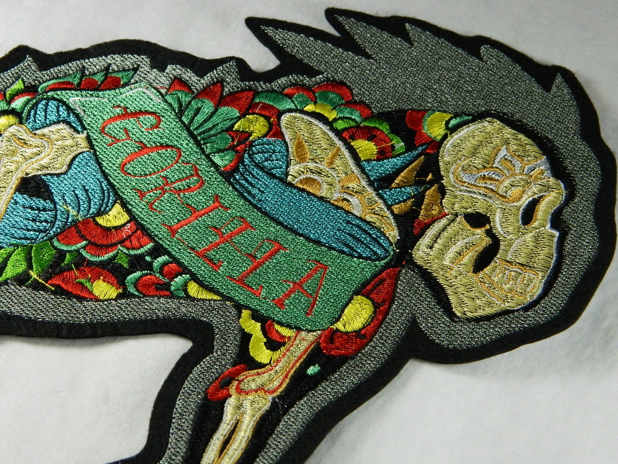 Large Tattoo Style Gorilla Iron-on Embroidered Patch - Big Gorilla ...