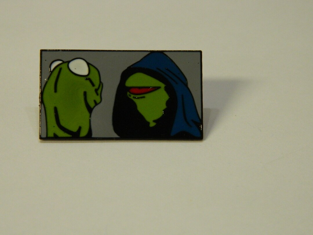 Kermit the Frog Stylized Lapel Pin - Fun Style Kermit Meme Shaped ...