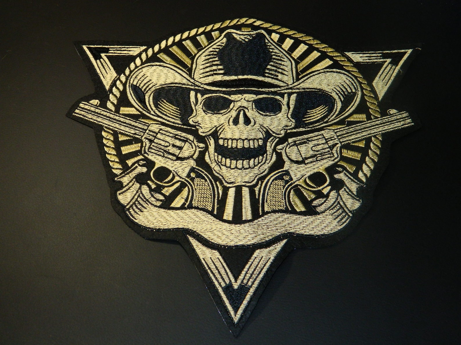 MASSIVE Black and Yellow Cowboy Iron-on Embroidered Patch - Etsy