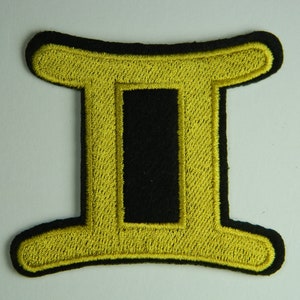 Small Gemini Zodiac Sign Embroidery Patch - Gemini Astrological, Air ...