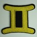 Small Gemini Zodiac Sign Embroidery Patch - Gemini Astrological, Air ...