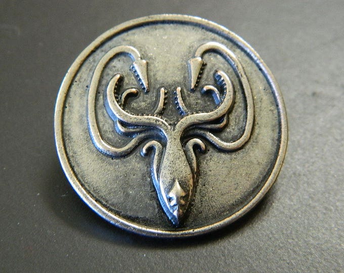 Gray Pewter Got House Greyjoy Banner-man Pin- Game of Thrones Greyjoy ...