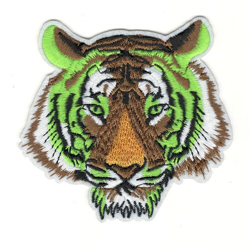 Large Embroidered Tiger Iron-on Patch Applique - Etsy
