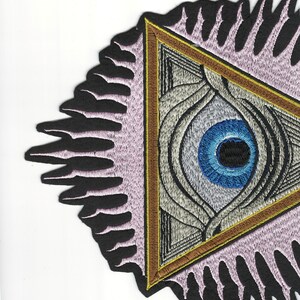 MASSIVE Eye of God Iron-on Embroidered Patch - XL Big Eye of Providence ...