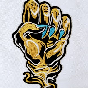 Spectral Hand Fist Iron on Embroidery Patch - Spectral Hand Wisping ...
