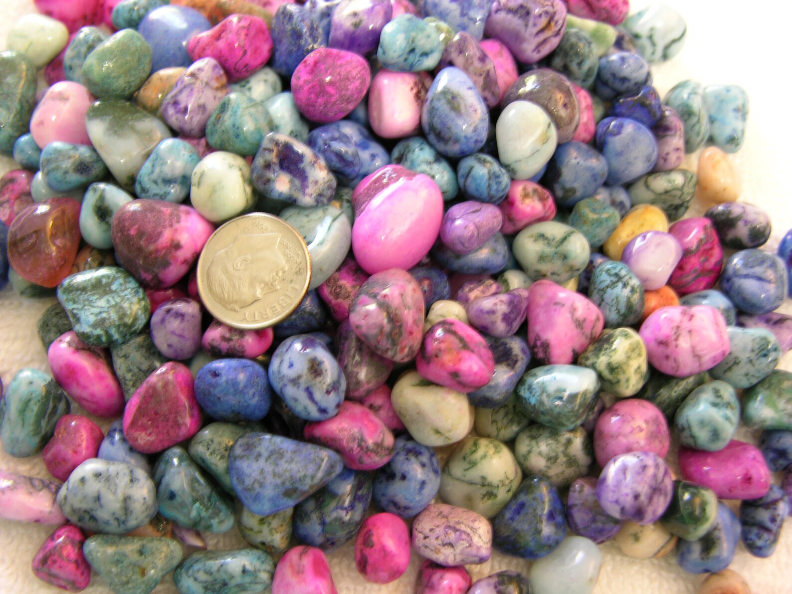 Agate Tumble Polished Colored 1/4-1/2 Inch 1 Pound Lots | Etsy