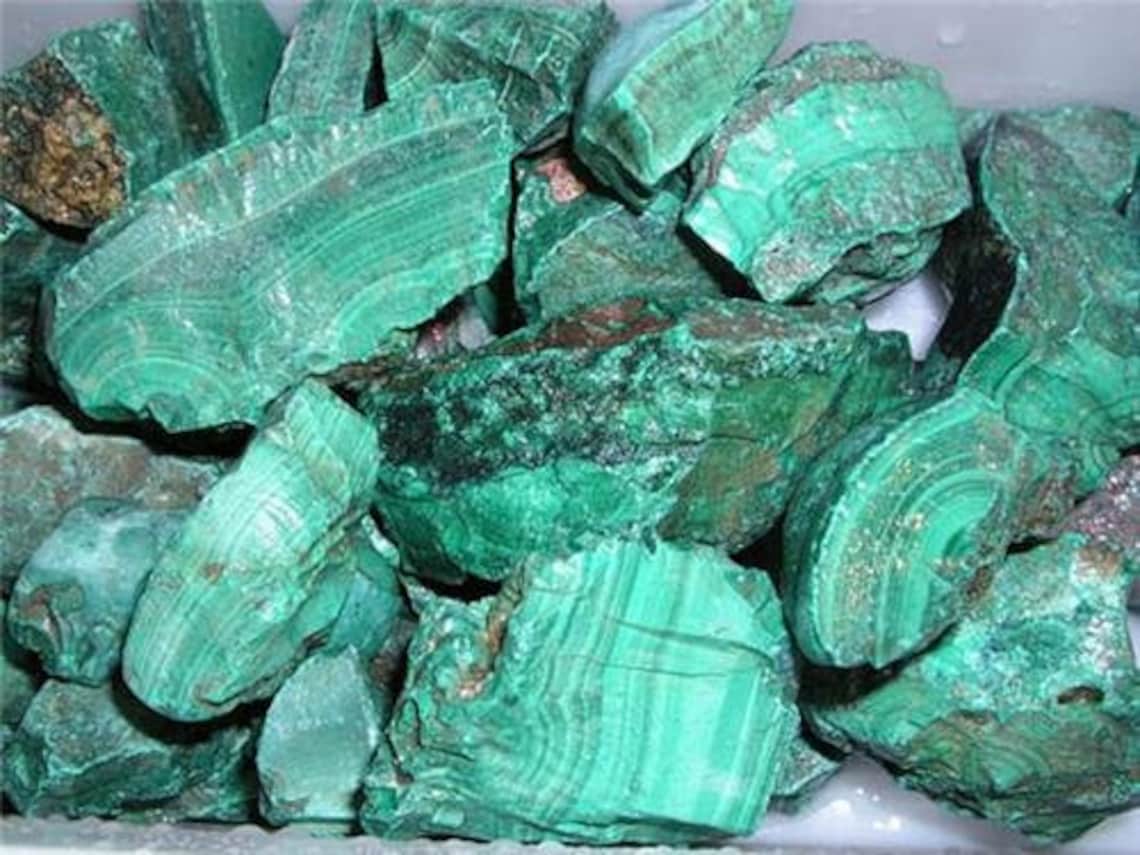 Malachite Mine Rough All Natural 1 Pound Lots 4 Plus Pieces - Etsy