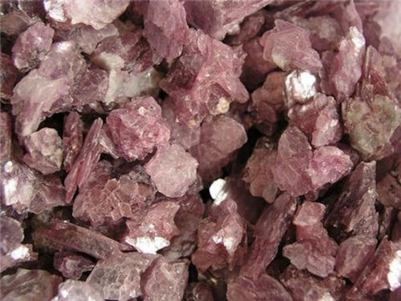 Lepidolite Lithium Mica RARE Pink Lepidolite Ruby Mica 50 Carat Lots - Etsy