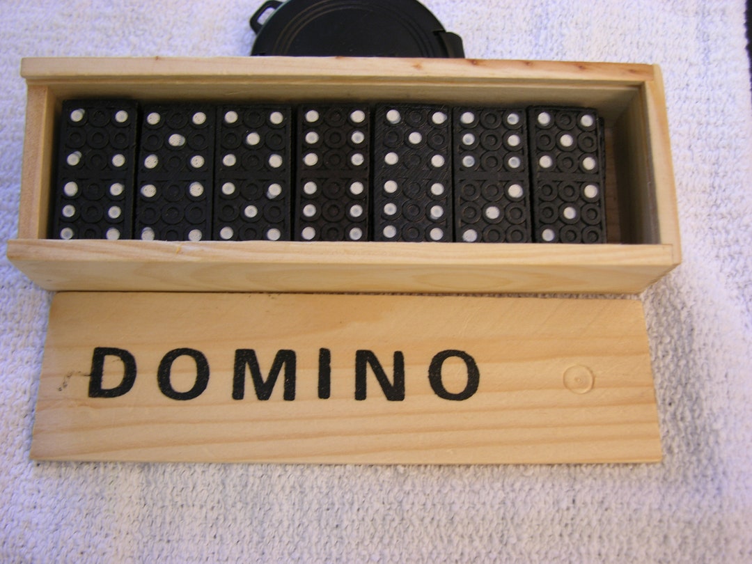 Dominoes Game 28 Piece in Wooden Box - Etsy