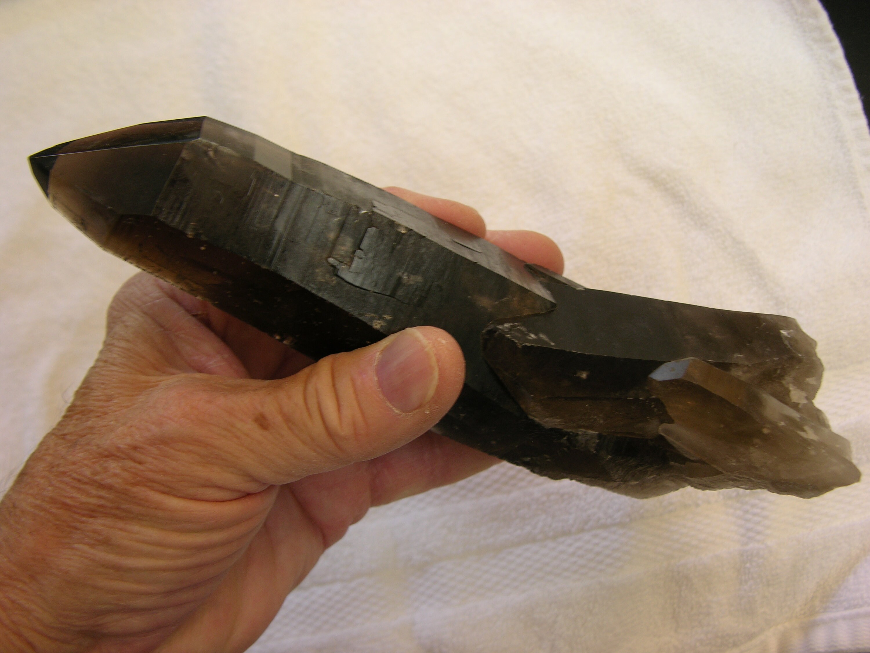 Cristal de cuarzo ahumado terminado todo natural BIG 8 | Etsy