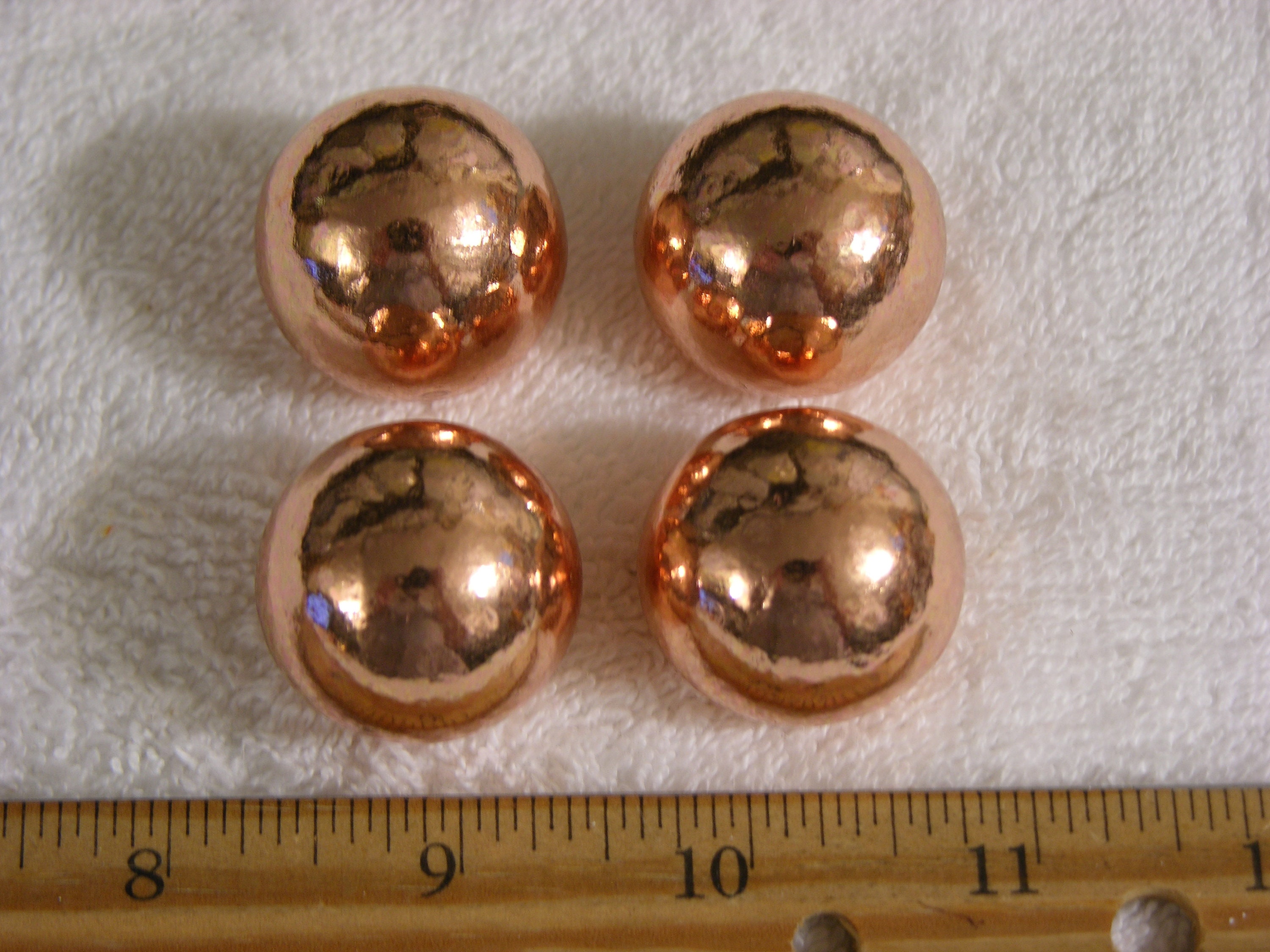 Copper balls spheres 1 1/8 inch diameter 4 balls per lot | Etsy