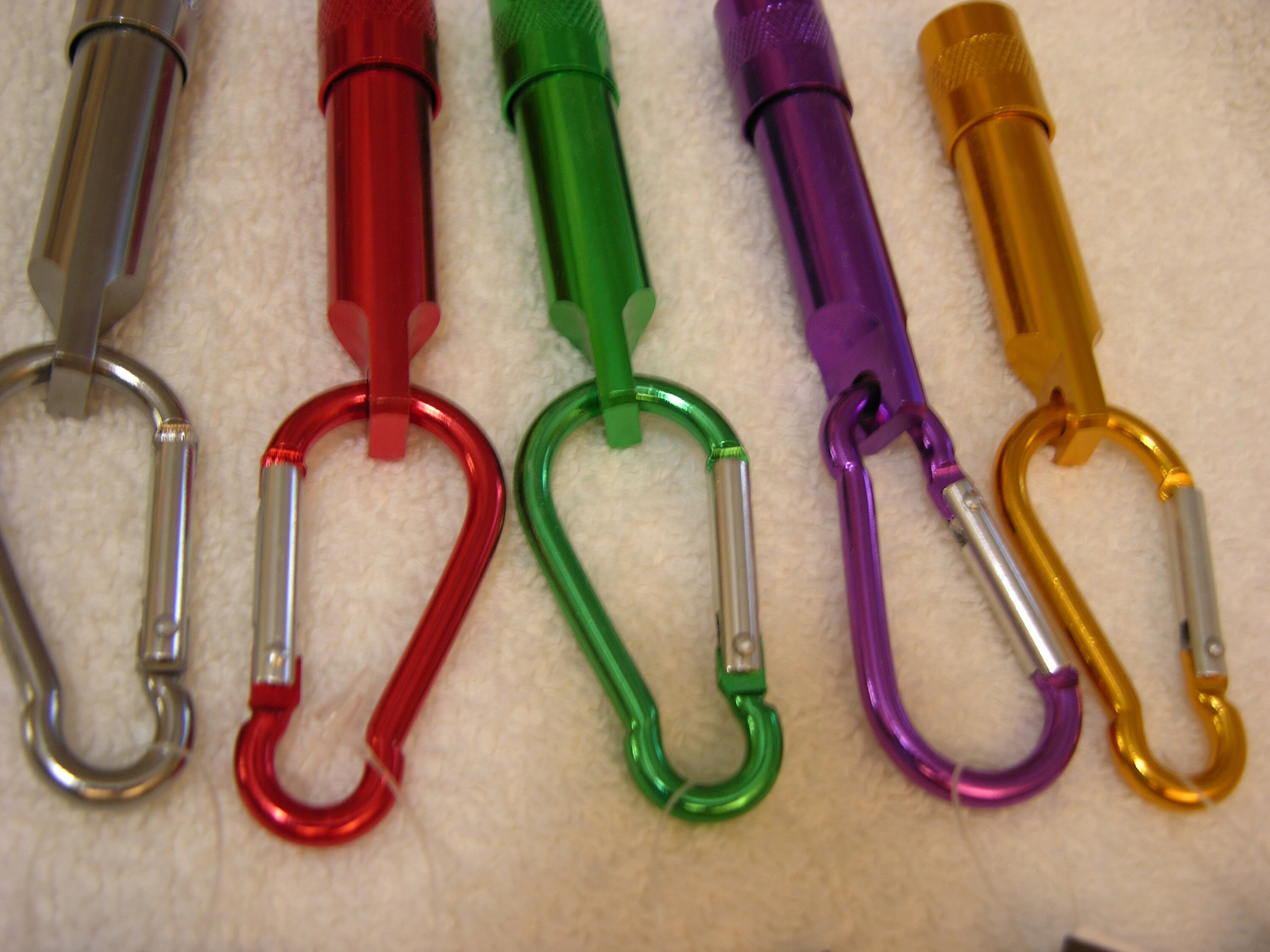 Flashlight Mini With Key Chain Carabiner Clip Aluminum - Etsy