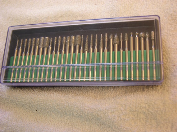 Diamond Burr Set 30 Piece Medium Variety of Head Shapes | Etsy