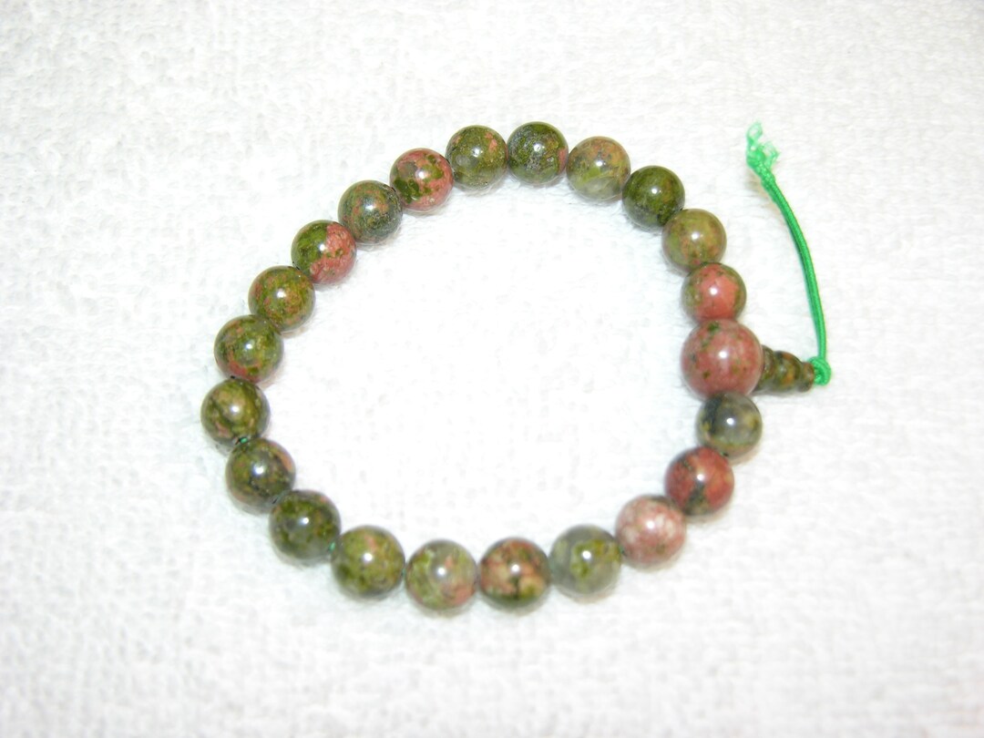 Unakite Bracelet Adjustable Pull String 7-9 Inch Ps9 - Etsy