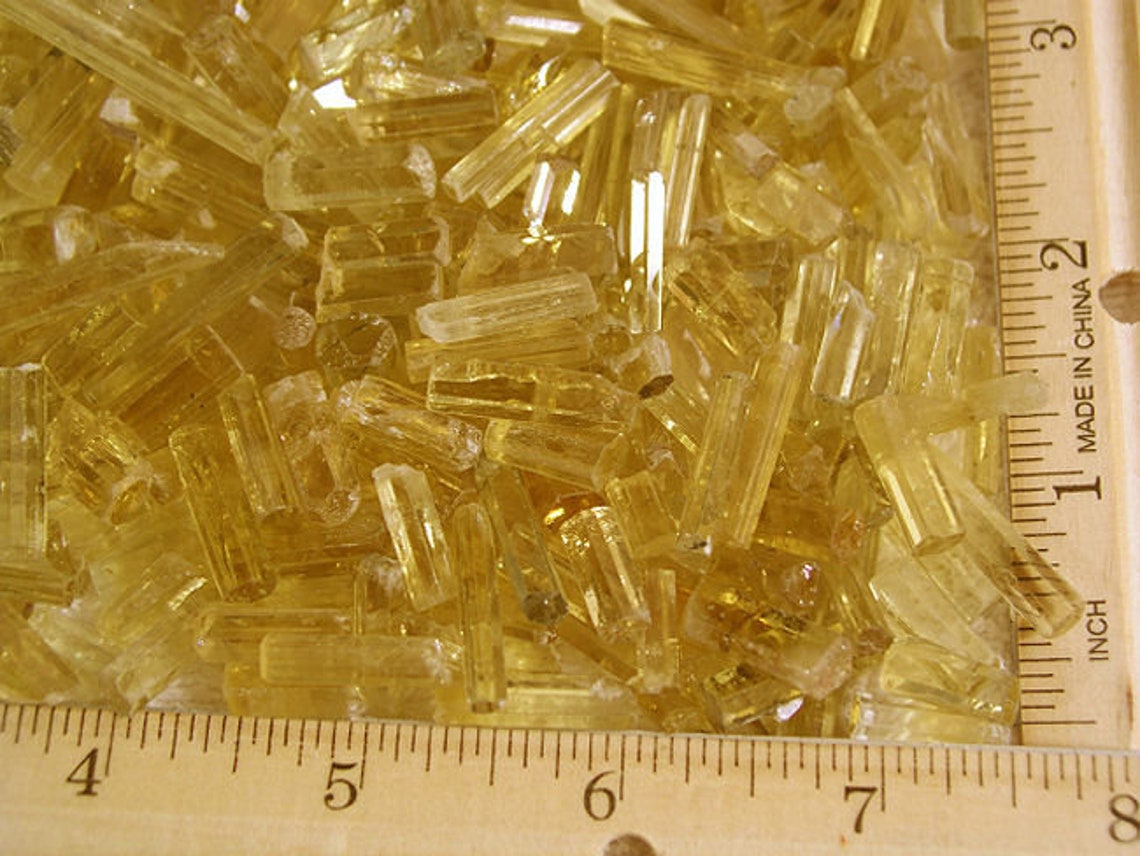 Golden Beryl Crystals Rare 10-27 Mm 20 Carat Lots 2 Plus - Etsy