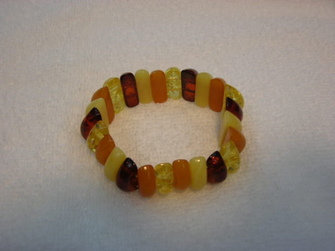 Amber Copal Bracelet Stretch Fit All - Etsy