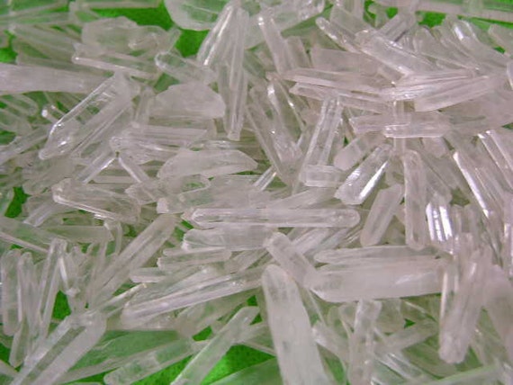 Clear Quartz Terminated Needle Crystals 1.5 0.5 Inch 1 Ounce - Etsy