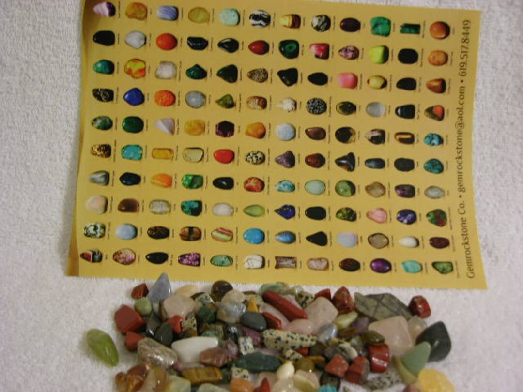 Rock & Mineral Educational Find Sort Identify Kit W/color Picture Chart ...