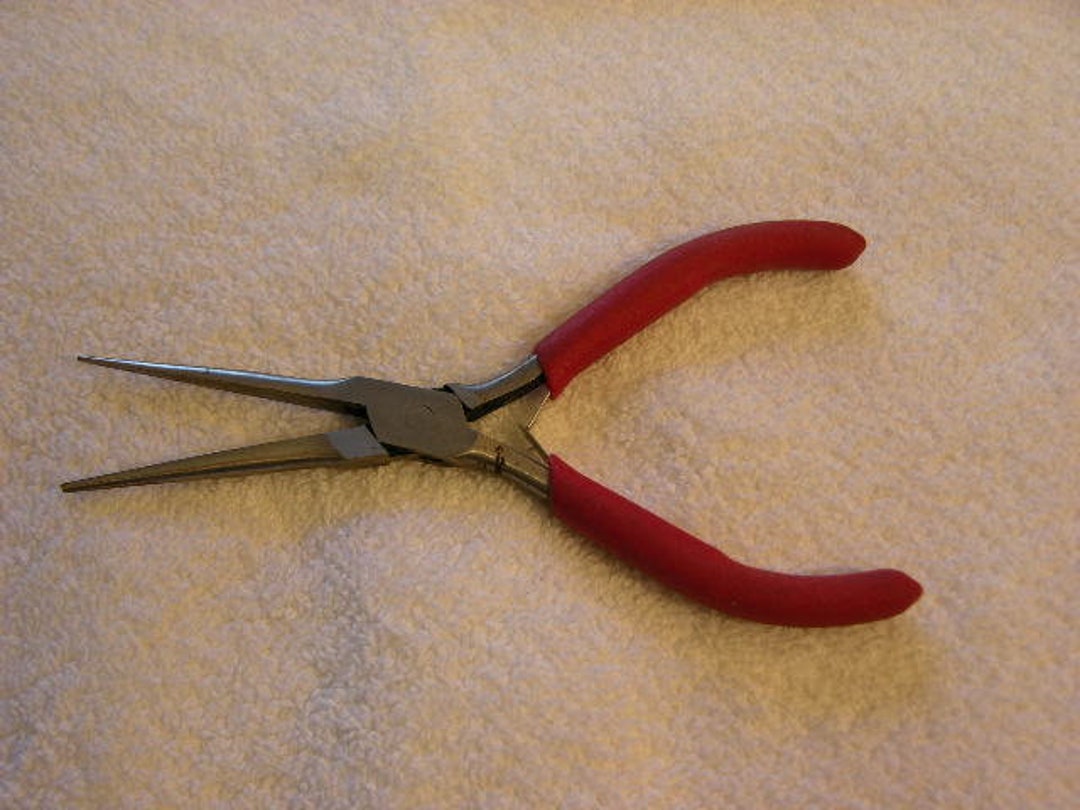 Needle Nose Pliers Stainless Steel Small Hand 5 Inch Red Insulated ...