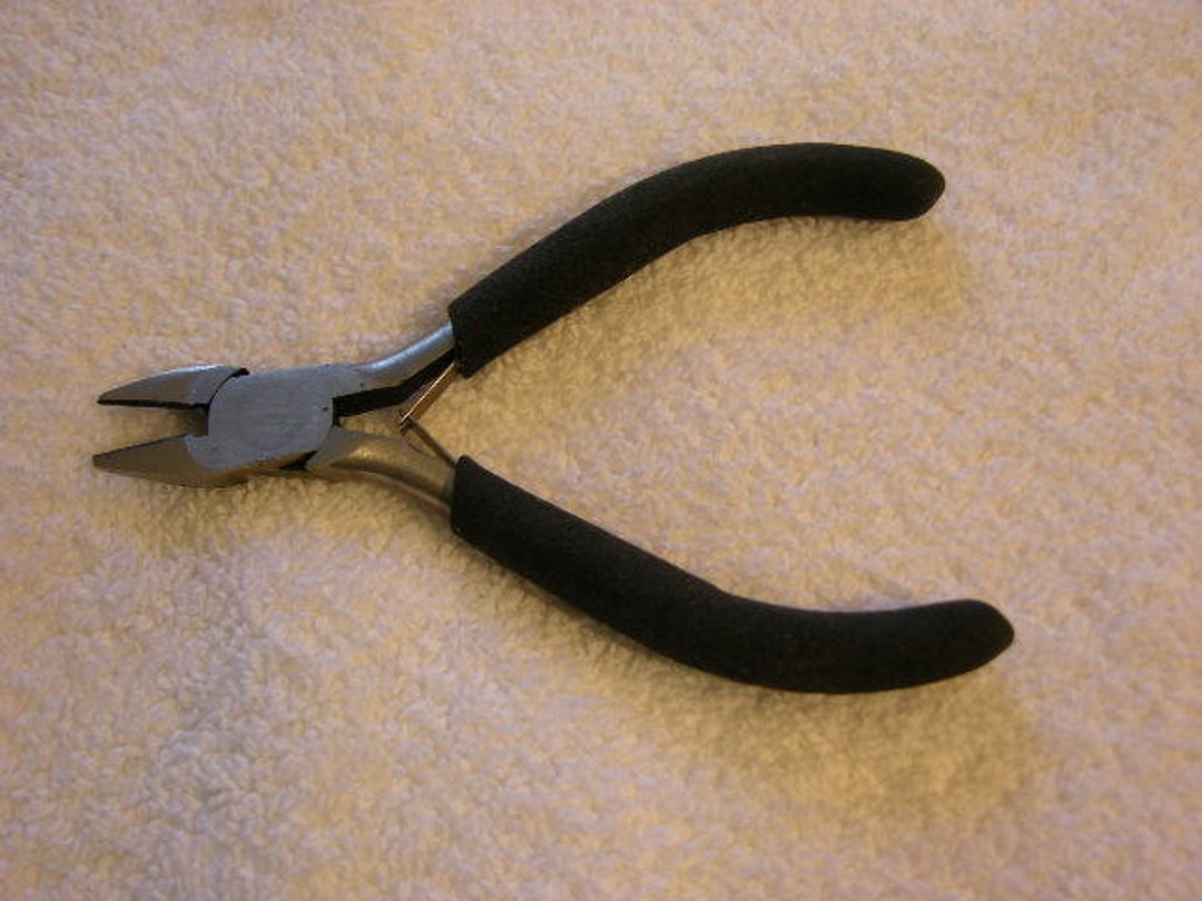 Side Wire Cutter Stainless Steel Small Hand 4.5 Inch Black Insulated ...