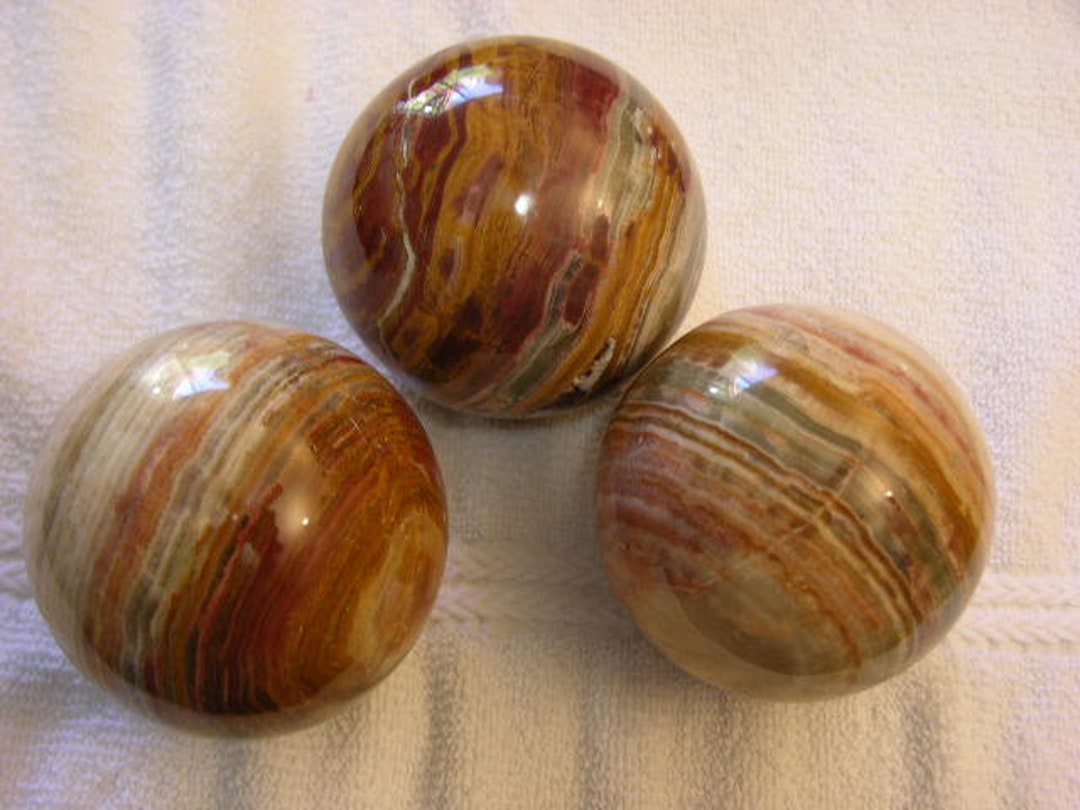 Banded Onyx Sphere Bigger 3 Inch 1 Sphere W/ring Stand - Etsy
