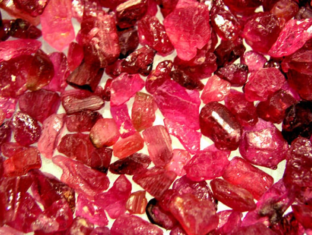 Red Pink Tourmaline Crystal Mixed Gem Mine Rough Brazil 4-8mm 1/8 Pound ...
