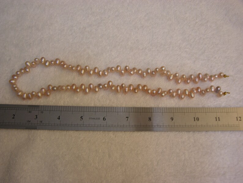 Pink Pearl 8x6mm Oval 21 Inch Strung With End Caps P20 - Etsy