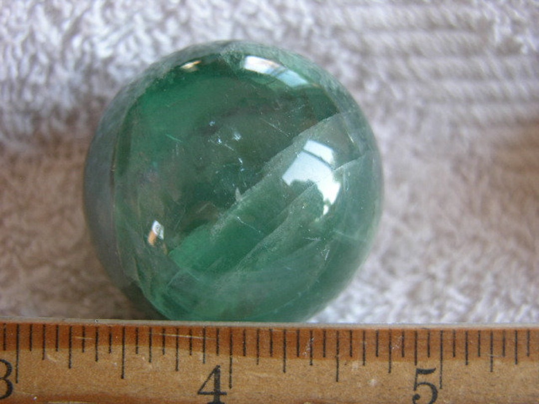 Fluorite Sphere 1-2 Inch Blue/green With Acrylic Ring Stand DH07 - Etsy