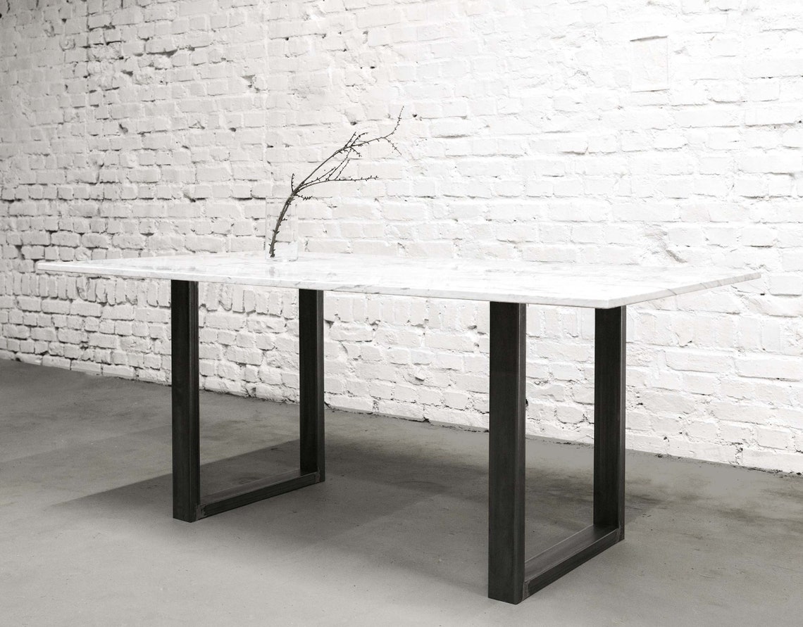 LIMA Marble Dining Table With Solid Steel Legs. an Iconic - Etsy
