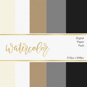 Watercolor Basics Digital Paper Pack 5 Colors 300ppi 2732px X 2048px - Etsy
