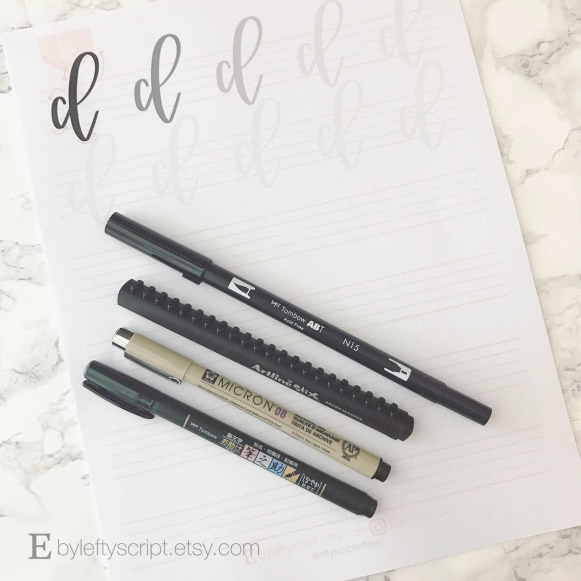 Hand Lettering Practice Sheets for Procreate & Print - Etsy