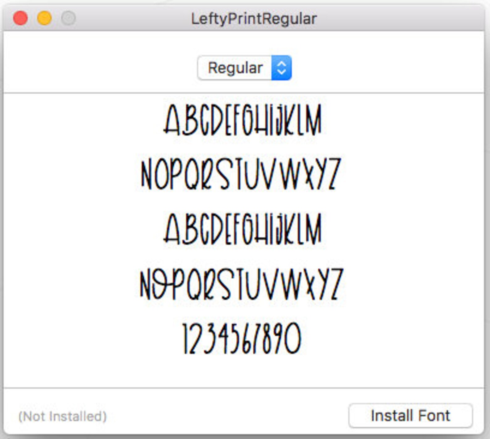 Leftyprint Font A Handlettered Font by Lefty.script Lefty - Etsy