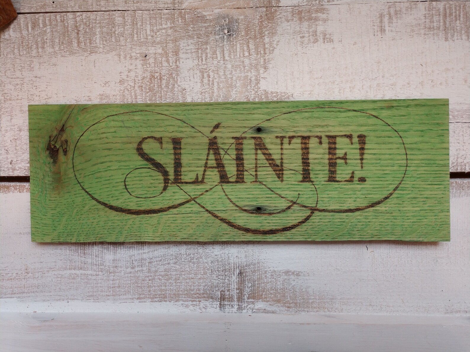 Sláinte Hand Wood Burned Sign - Etsy