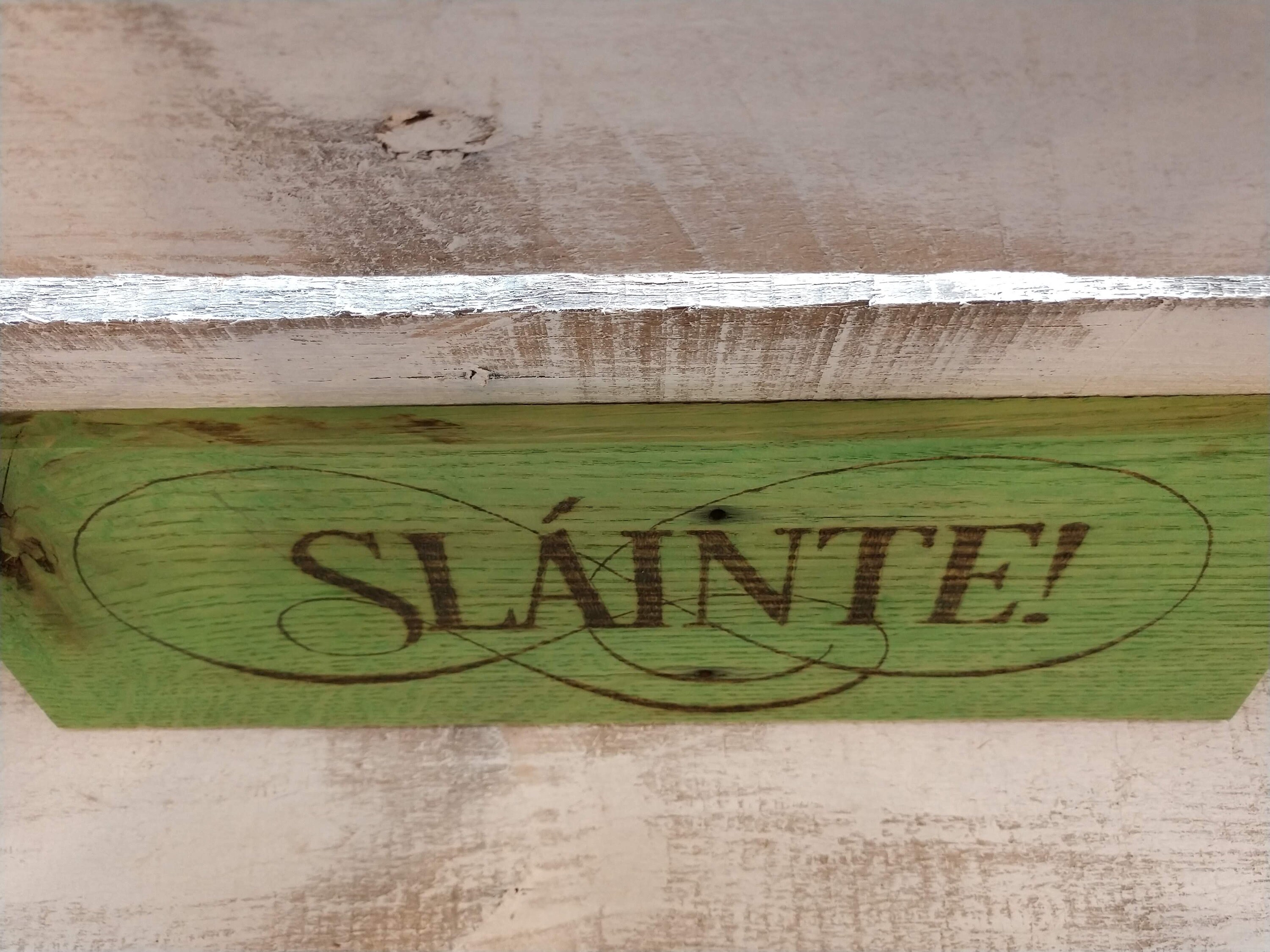 Sláinte Hand Wood Burned Sign - Etsy