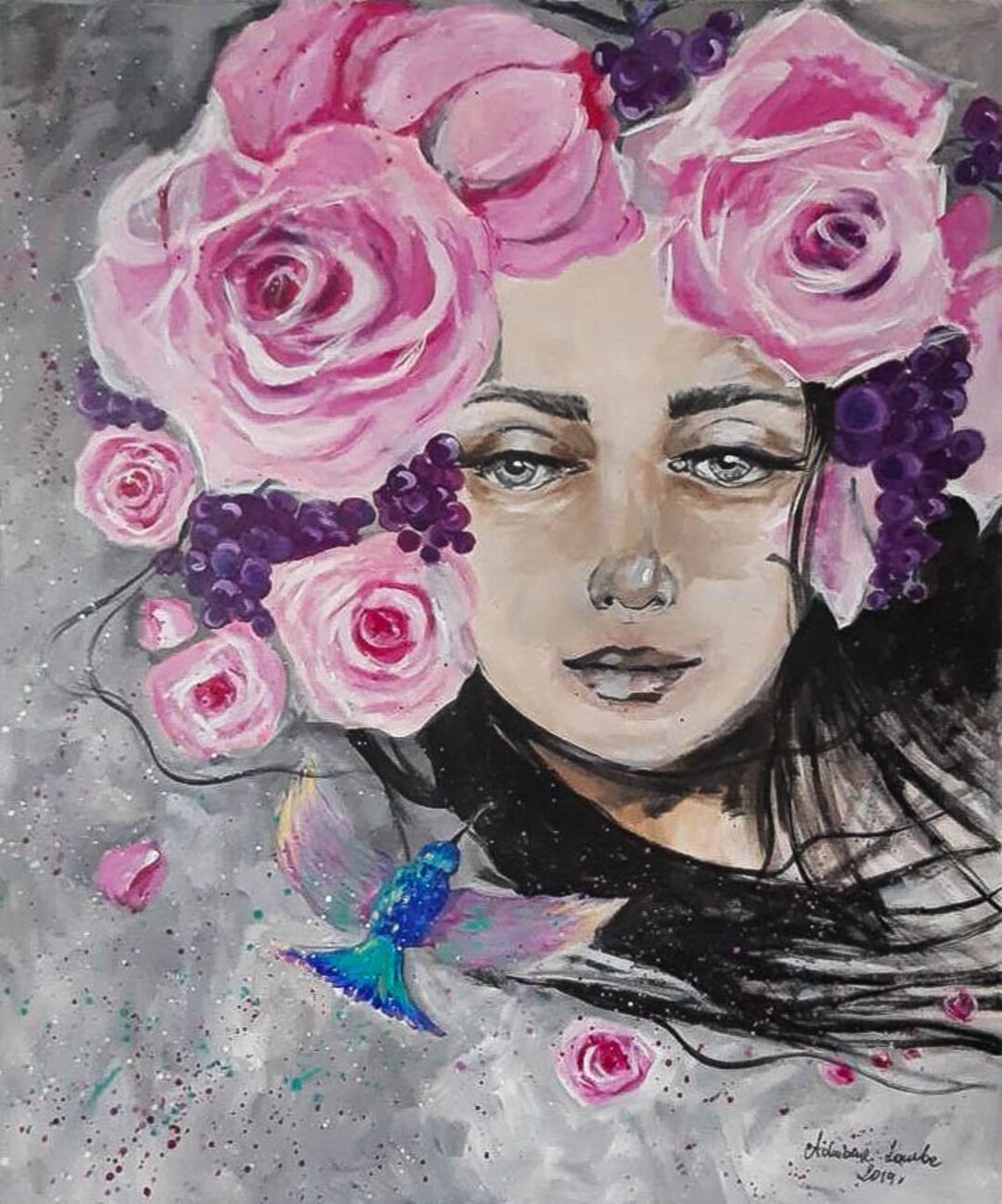 KOLIBER Acrylic Painting on Canvas 130cm X 110cm by Artist Adriana ...