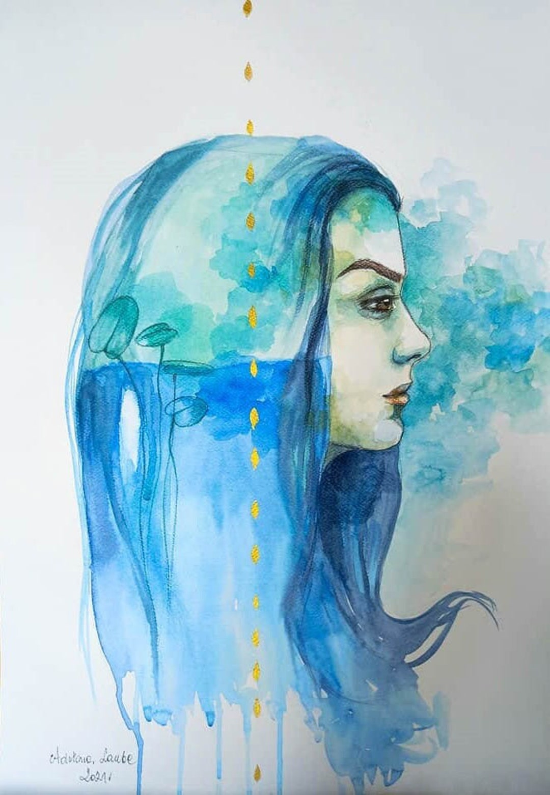 DEDICATED PAINTING Painting by the Artist Adriana Laube Personalized ...